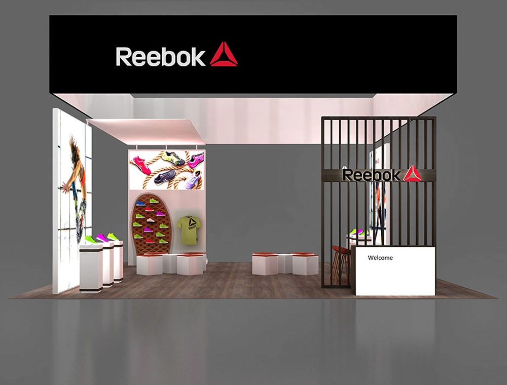 30x30 Product Kiosk: Slatted Entry & Backlit Graphics
