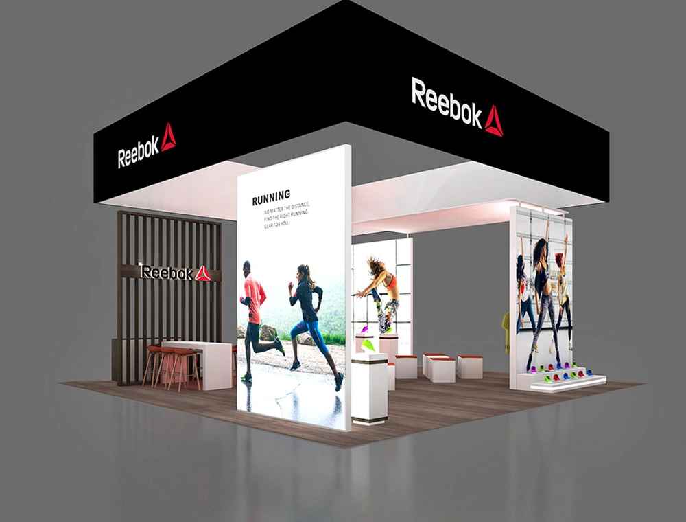 30x30 Product Kiosk: Slatted Entry & Backlit Graphics